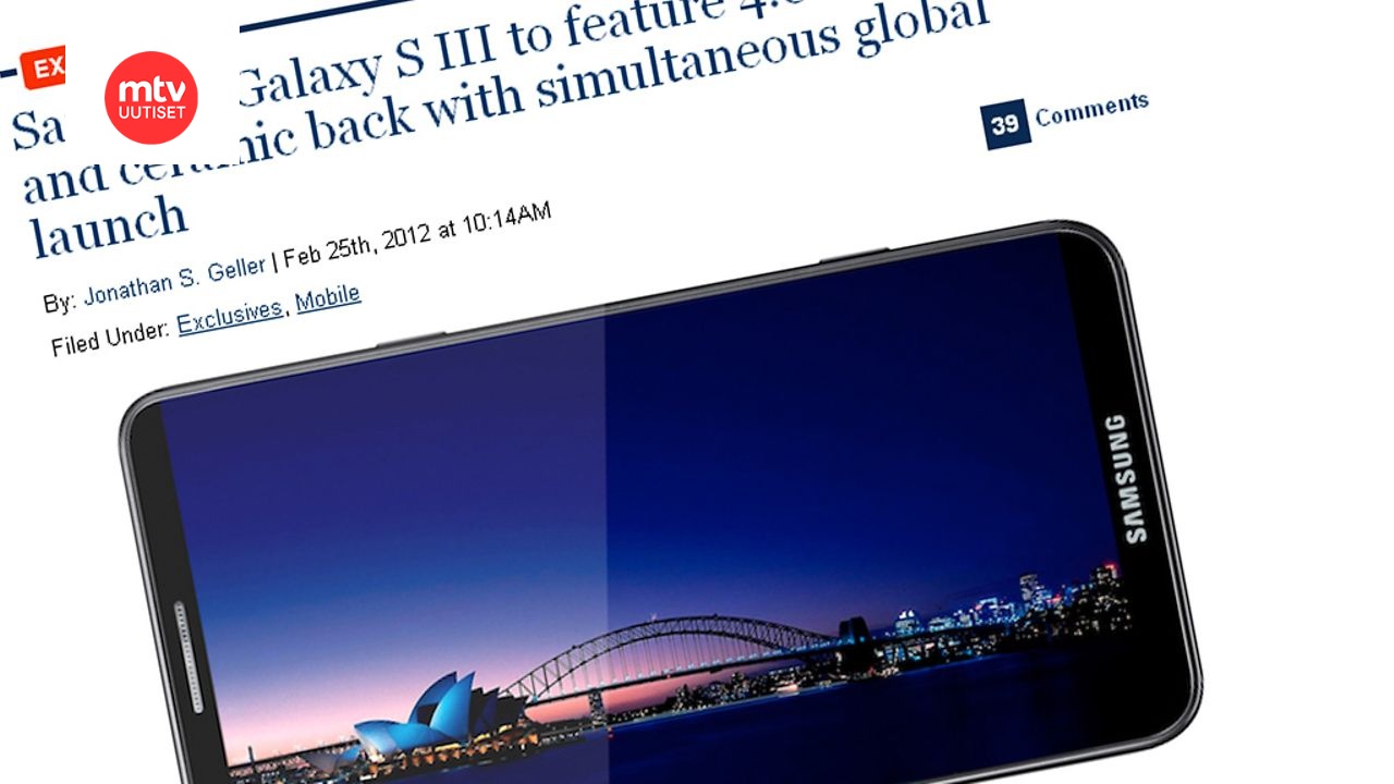 Samsungin Galaxy S3-kännykässä valtava näyttö ja keraaminen kuori? | MTV Uutiset