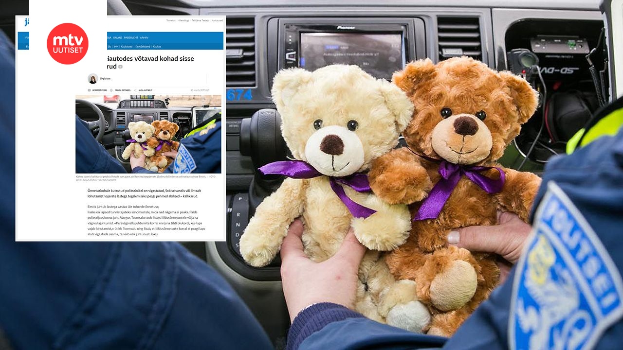 Virolaisiin poliisiautoihin pehmeä työkaveri – halinalle lohduttaa ...