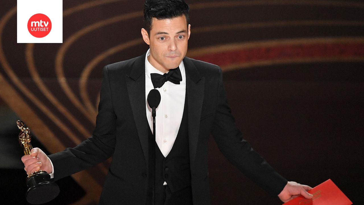 Parhaan miesnäyttelijän palkinnon voittaneen Rami Malekin kiitospuhetta ...