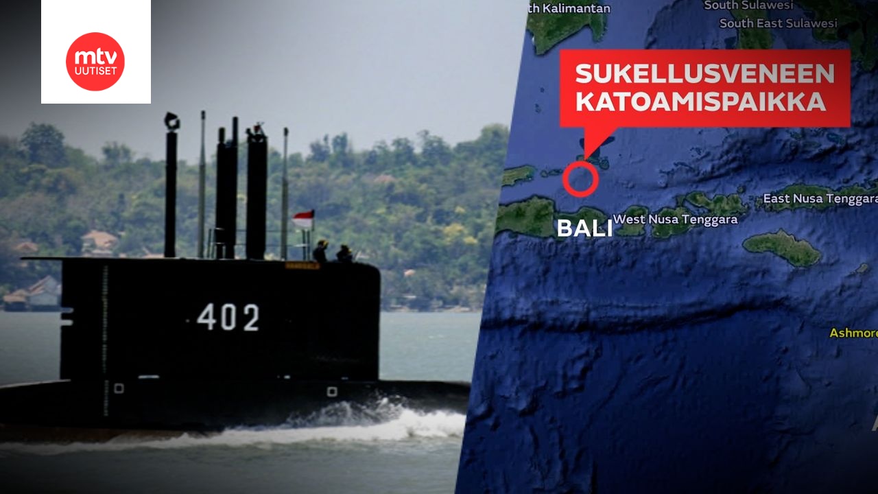 Makaako kadonnut sukellusvene meren pohjassa rusinana ...