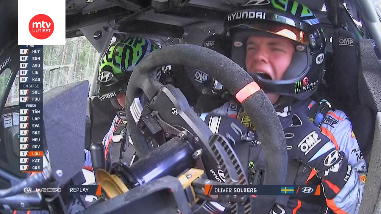 Suomen MM-ralli: Oliver Solberg heti nolosti katolleen | MTV Uutiset