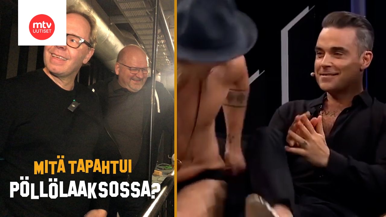 Jukka Hildén vilautti suorassa lähetyksessä Robbie Williamsille pyllyä – Pauli ja Pasi kertovat ...