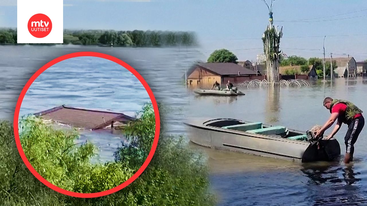 Tulvavesi vei talon mukanaan Hersonissa – tältä uusi aamu näytti ...