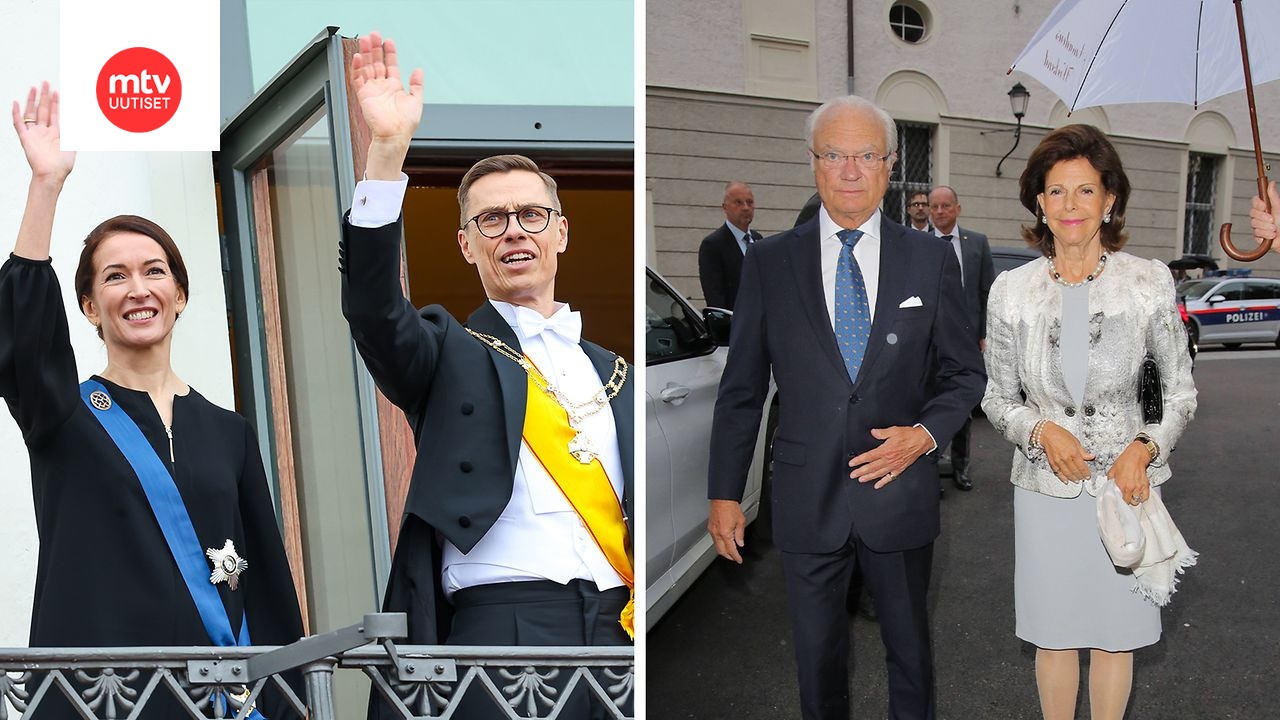 Tällaisessa asussa Suzanne Innes-Stubb edustaa Ruotsin kuningasparin rinnalla | MTV Uutiset