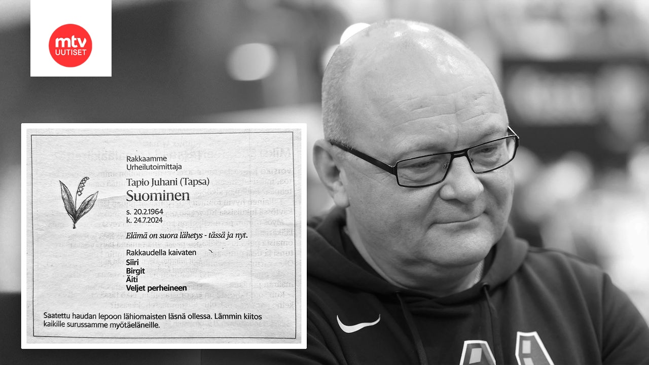 Tapio Suomisen kuolinilmoitus julkaistiin Helsingin Sanomissa | MTV Uutiset