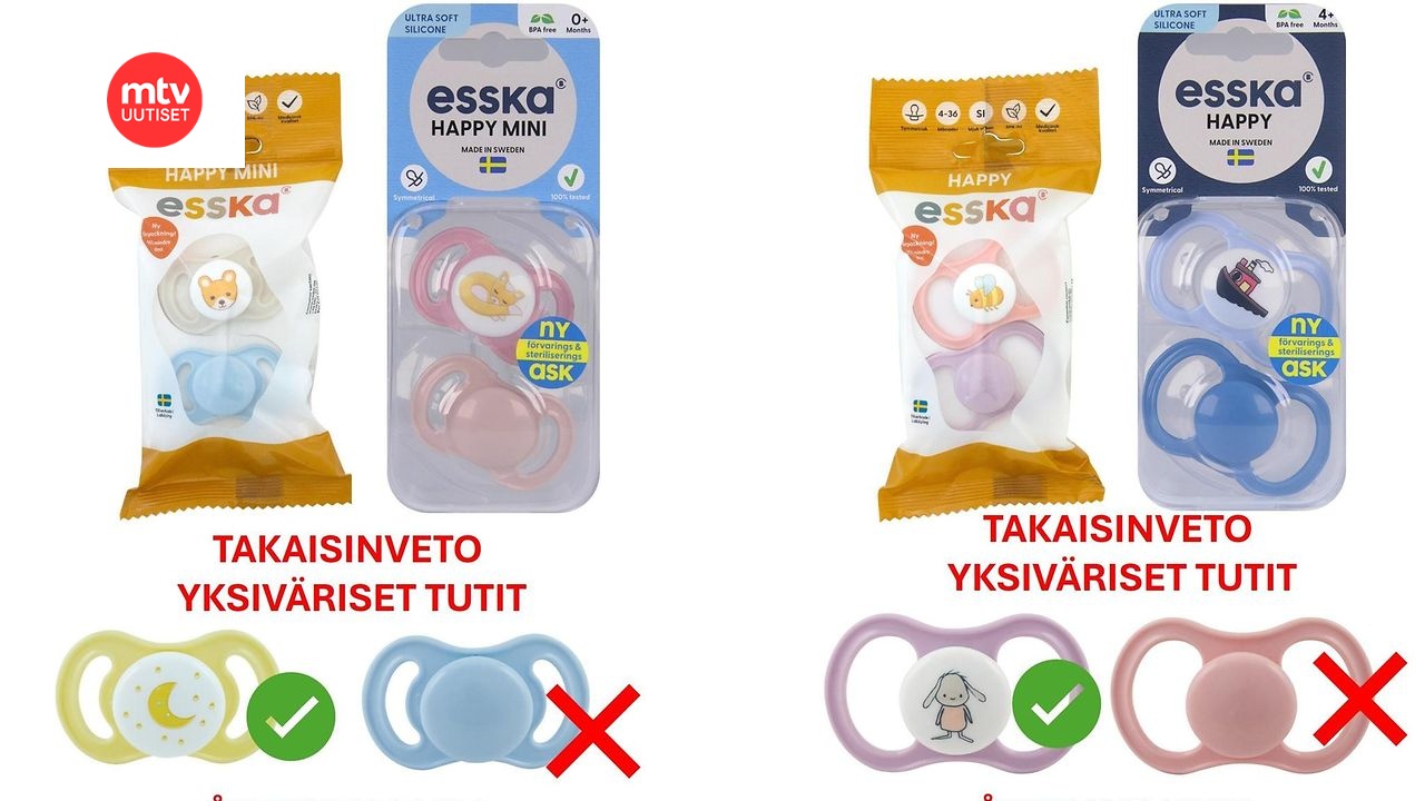 Esska of Sweden vetää tutteja markkinoilta | MTV Uutiset