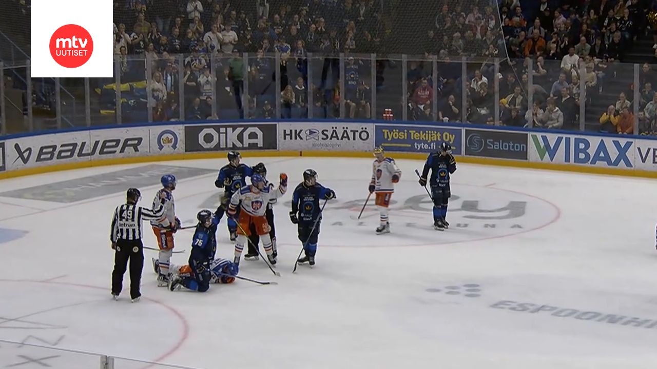 Tapparan Otto Rauhala sai kiekon kasvoihinsa | MTV Uutiset