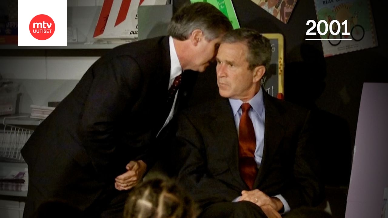 Hetki, kun Bush kuulee WTC-iskuista | MTV Uutiset