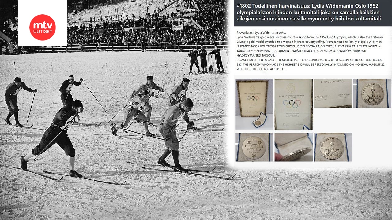 Maastohiihtäjä Lydia Widemanin olympiakultaa huutokaupataan | MTV Uutiset