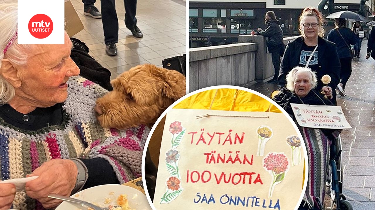 Satavuotiaan Helgan tyttäret yllättivät päivänsankarin ...