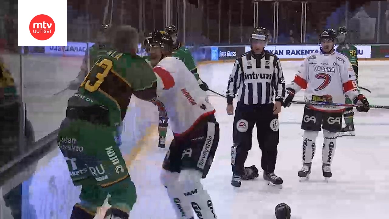 Ilveksen Otto Latvala ja JYPin Väinö Liikanen nyrkkitappelussa | MTV ...